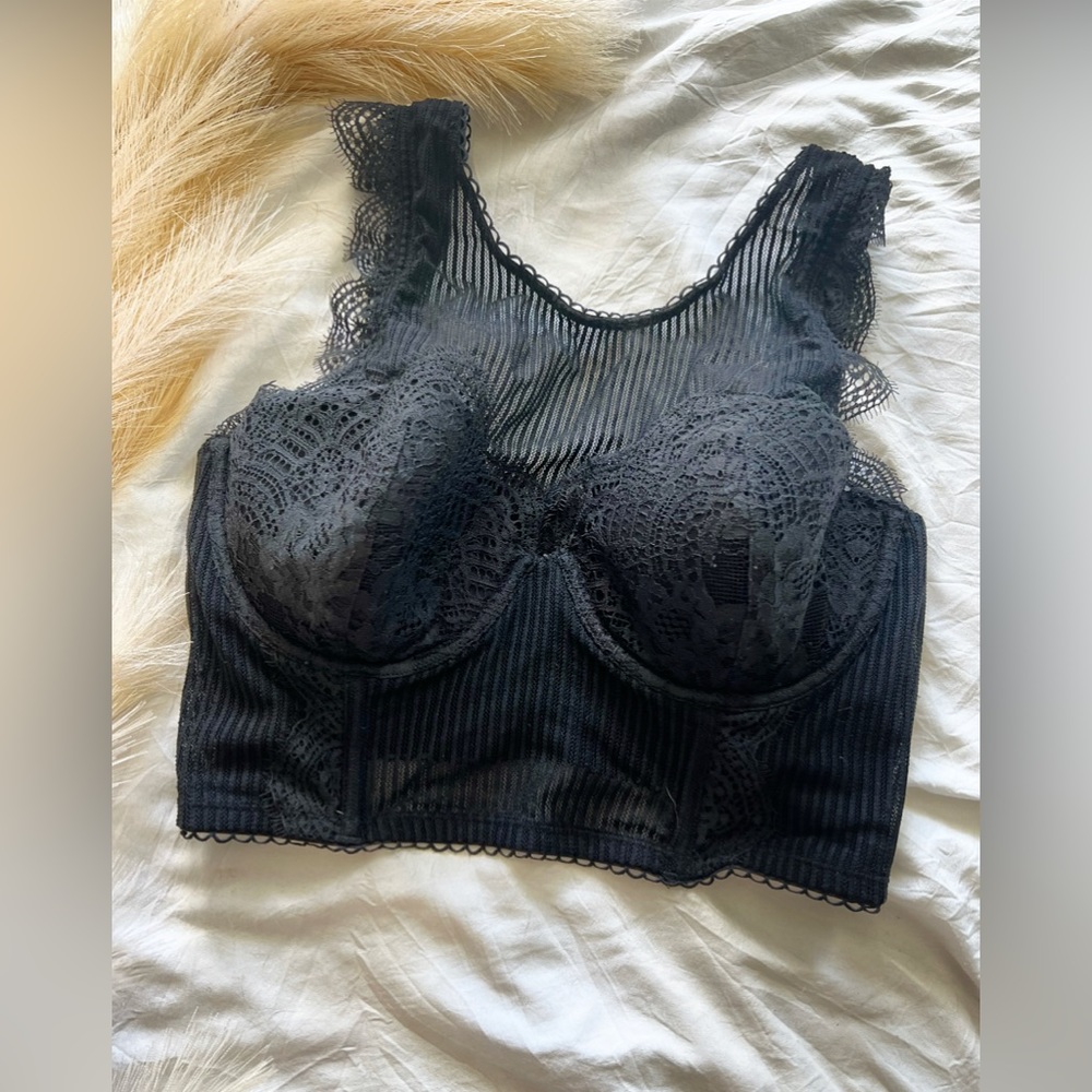 Black Lace Bustier - Gem